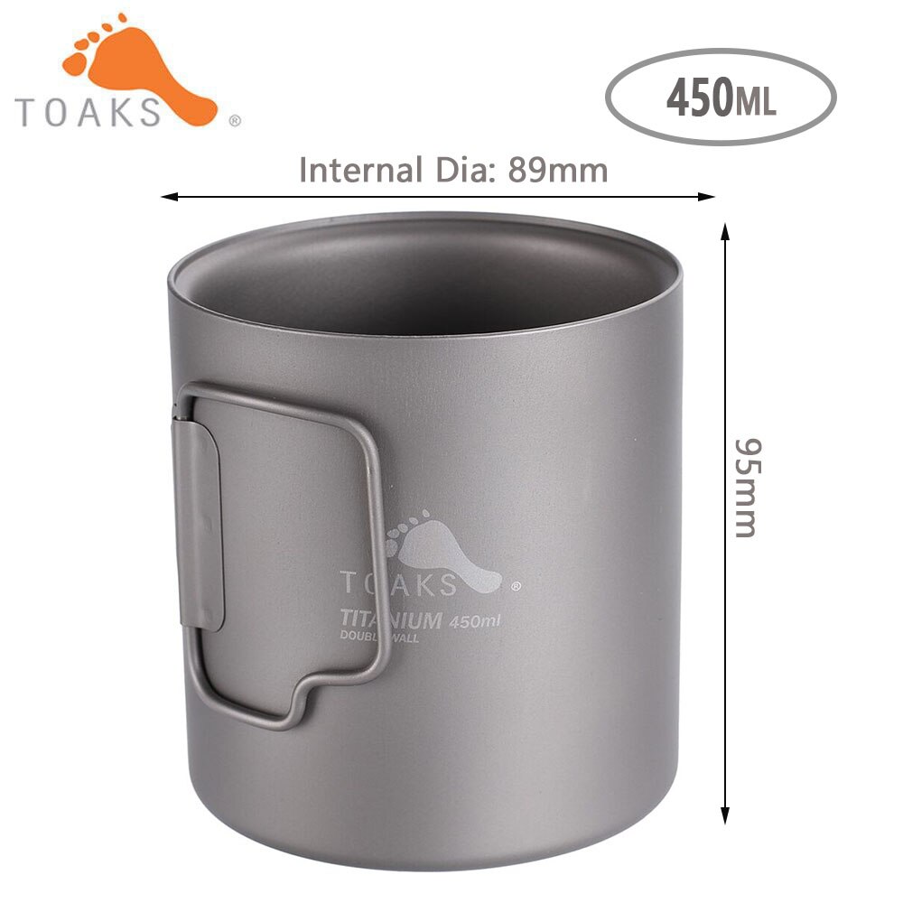 TOAKS Pure Titanium Cup Ultralight Outdoor Mug wit... – Grandado