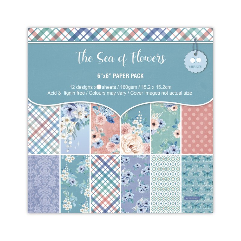 ZFPARTY 24 sheets 6"X6" Sea paper Scrapb... – Grandado