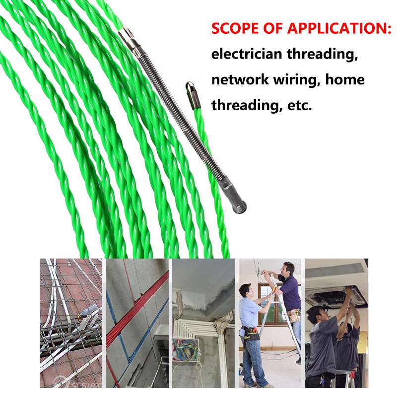 5/10/15/20/25/30/50m 4mm Cable Puller Fiberglass E... – Grandado