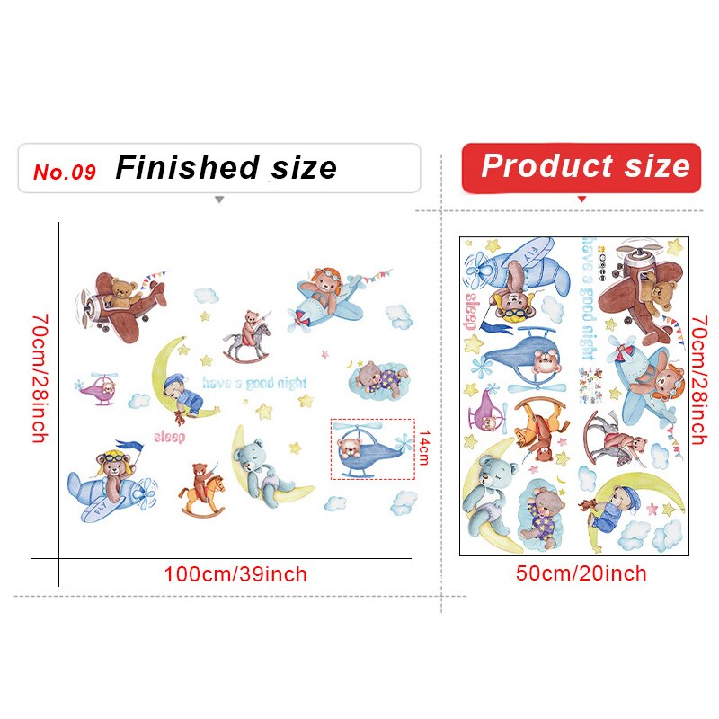 Aquarel Dieren Ballon Muursticker Voor Kinderen Ka... – Vicedeal