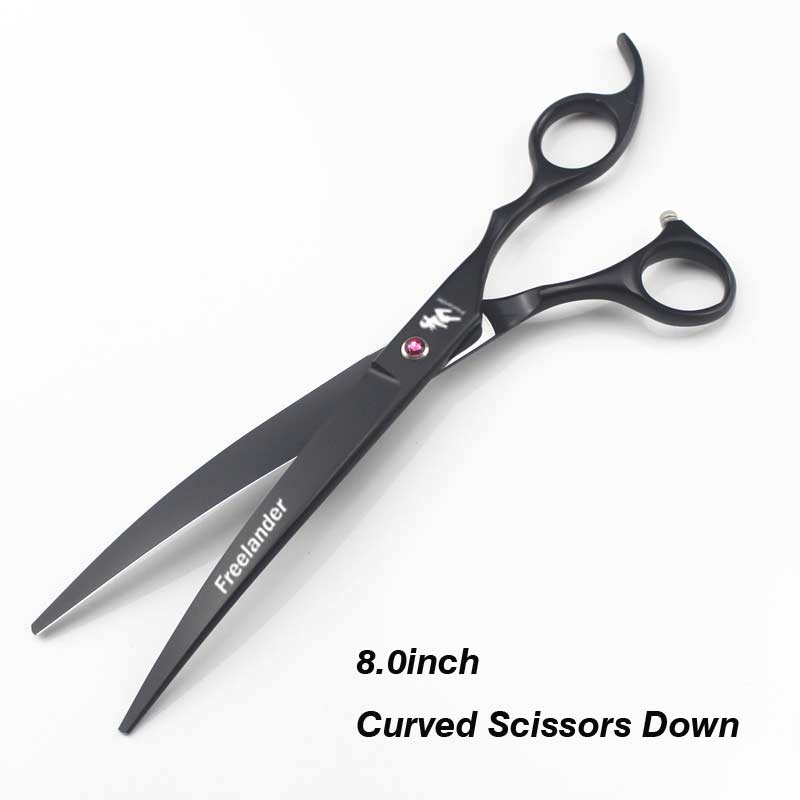 8 inch pet hairdressing scissors set Paint black s... – Grandado