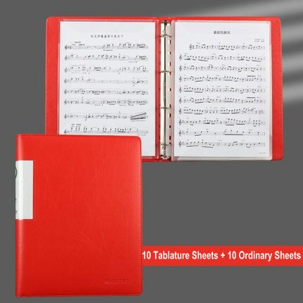 PU Leather Ring Binder A4 Paper Music Tablature Do... – Grandado