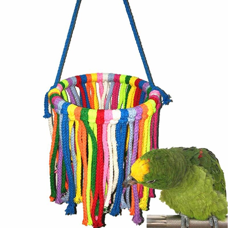 Pet Bird Parrot Toy Cotton Rope Chewing Bite Hangi... – Vicedeal