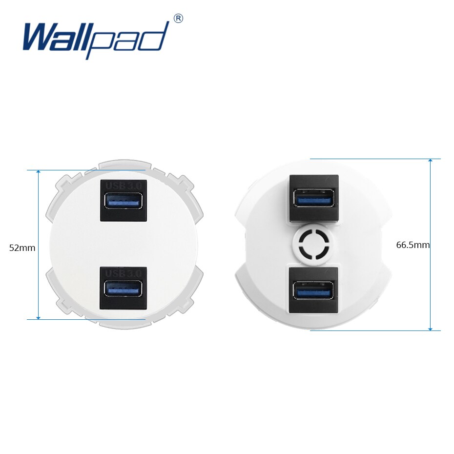 Wallpad 2 USB 3.0 Wall Socket Function Key Only Fo... – Grandado