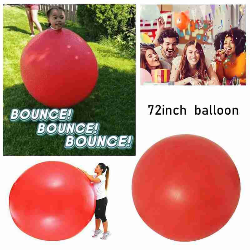 72 Inch Red Latex Balloon Round Climb-in Inflatabl... – Grandado