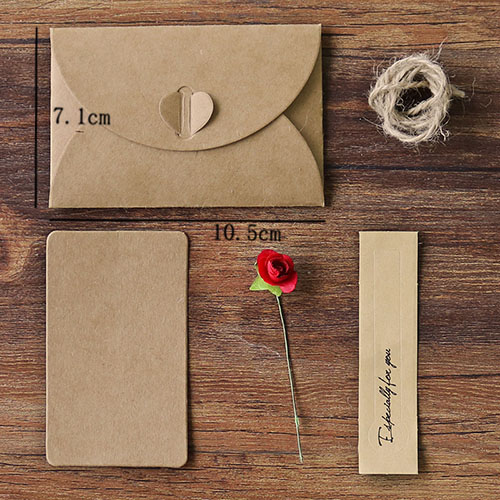 1pc Vintage Kraft Paper Envelope Handmade Card Env... – Grandado