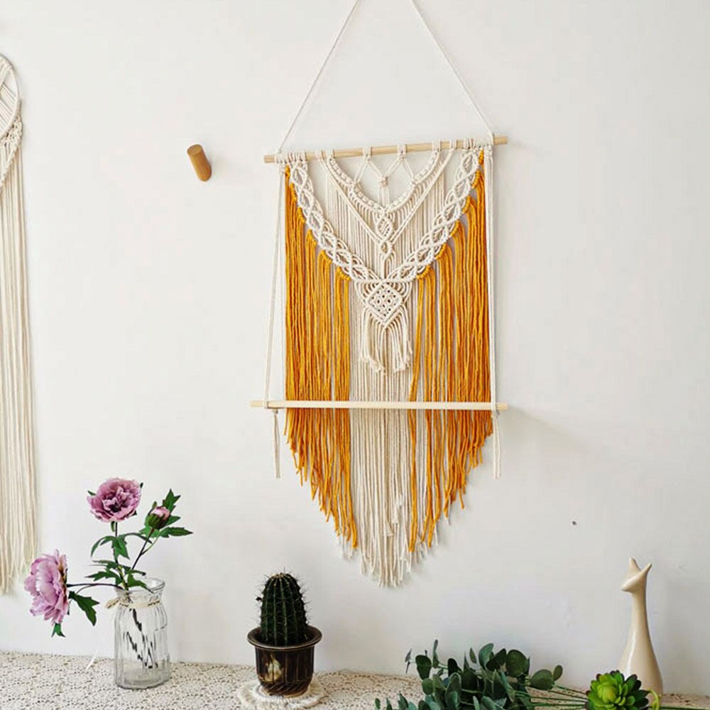 Wand Dekor Große Macrame Wand Hängen Regal Tapisse... – Vicedeal