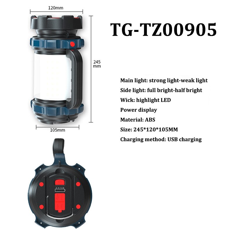 Super Bright LED Searchlight USB Rechargeable Wate... – Grandado