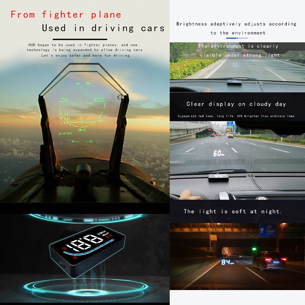 Easy Install Head Up Display Mileage Measurement W... – Vicedeal