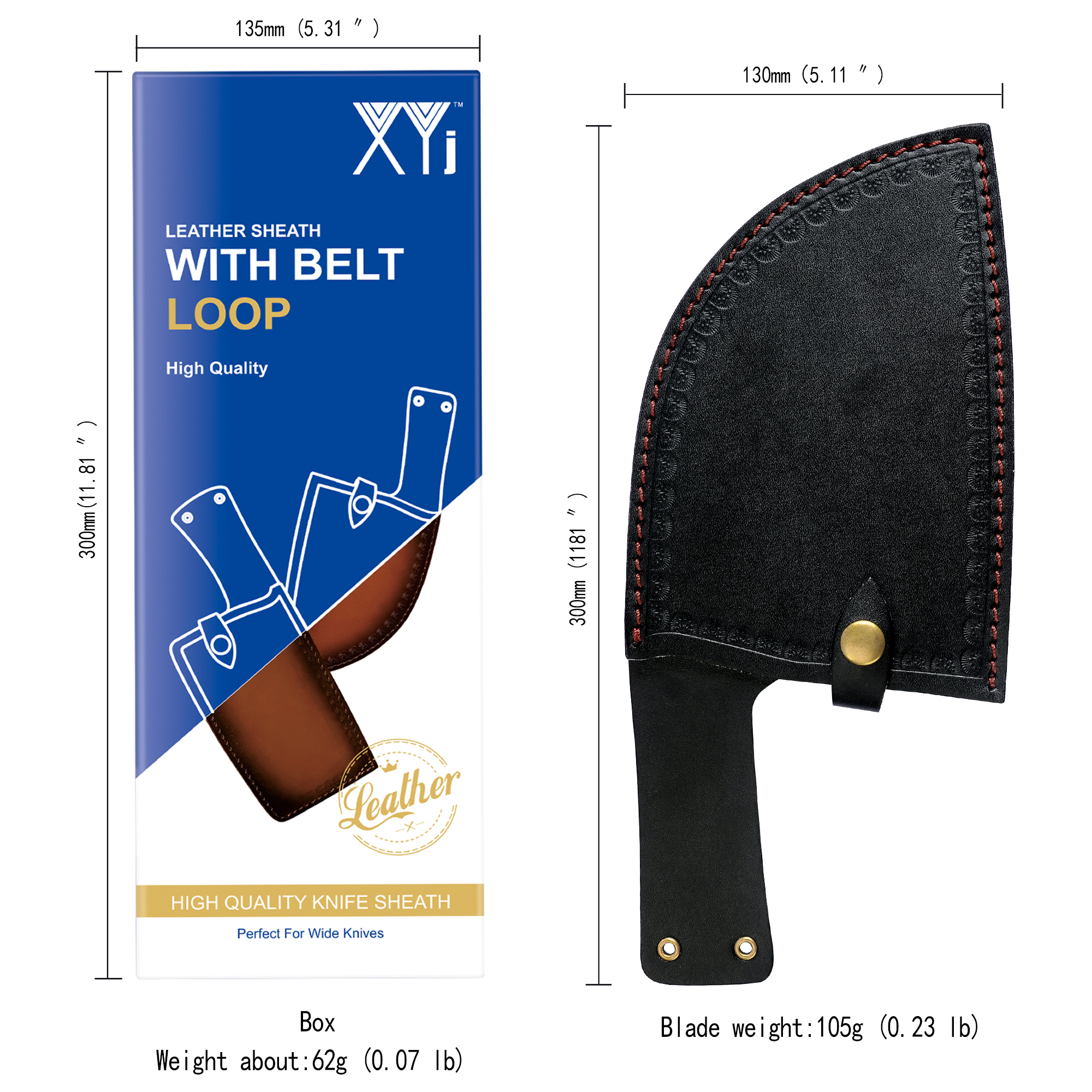 Fourreau pour couteau de boucher, étui de protecti... – Grandado