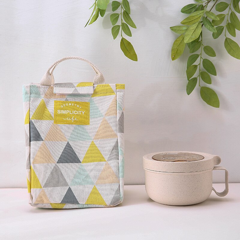 Purdored 1 Pc Mode Geometrie Patroon Lunch Tas Voe... – Grandado