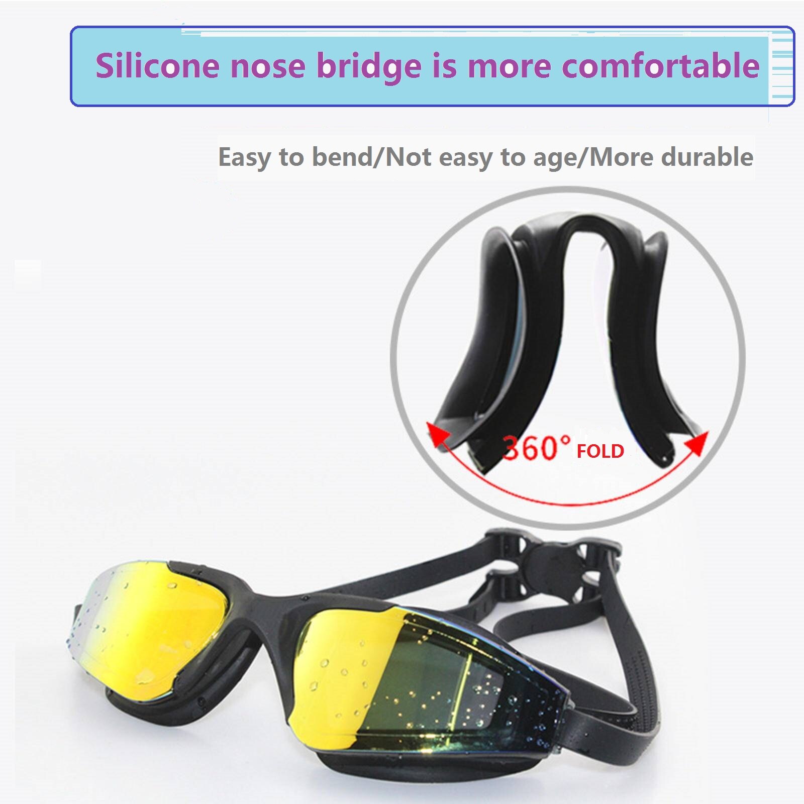 Plating Anti-Fog HD Swimming Goggles Waterproof Sw... – Vicedeal