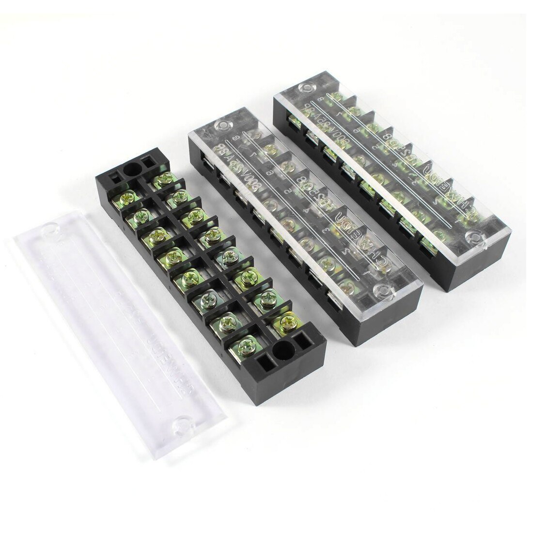 3 Pcs 600V 25A 8 Positions Dual Rows Covered Barri... – Grandado