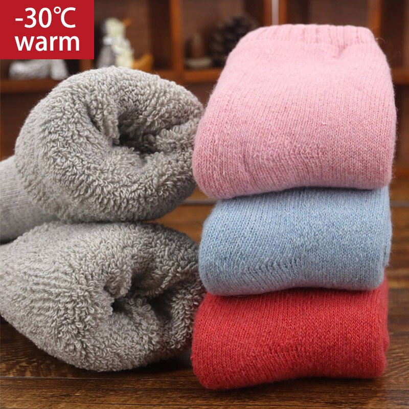 kids socks winter warm girls socks woolen thick bo... – Vicedeal