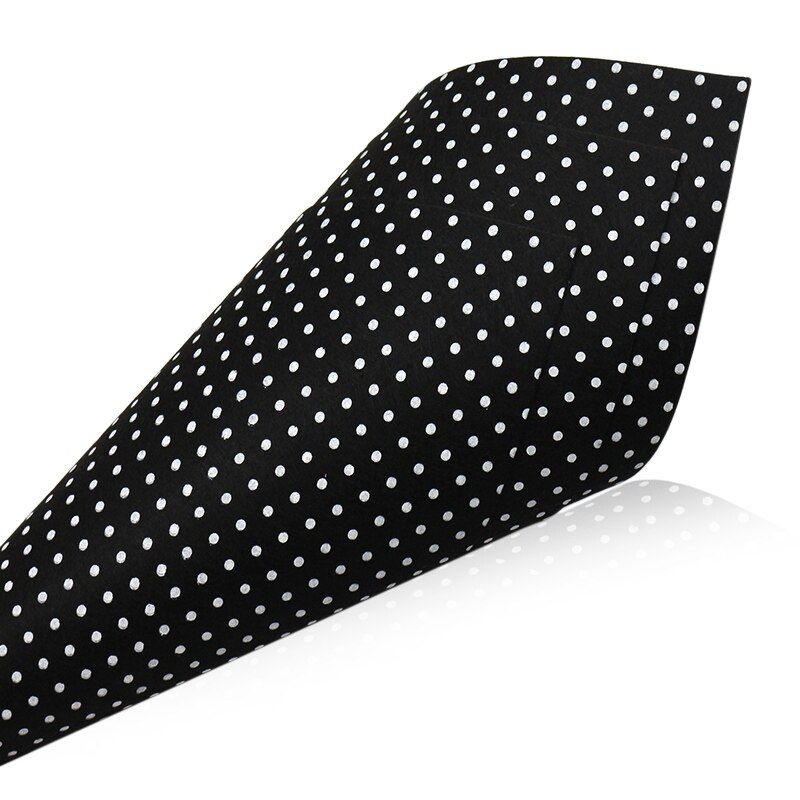Dot Printed Felt Solid Black Color 1mm Thick Non-w... – Grandado