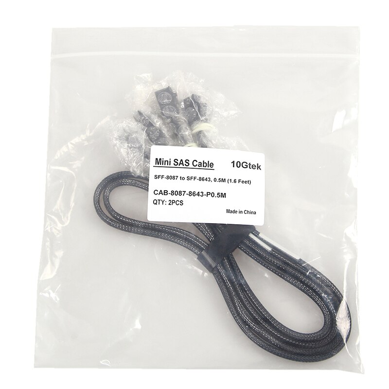 2 stücke 6Gbs 0,5-Meter MiniSAS SFF-8643 zu Mini S... – Grandado