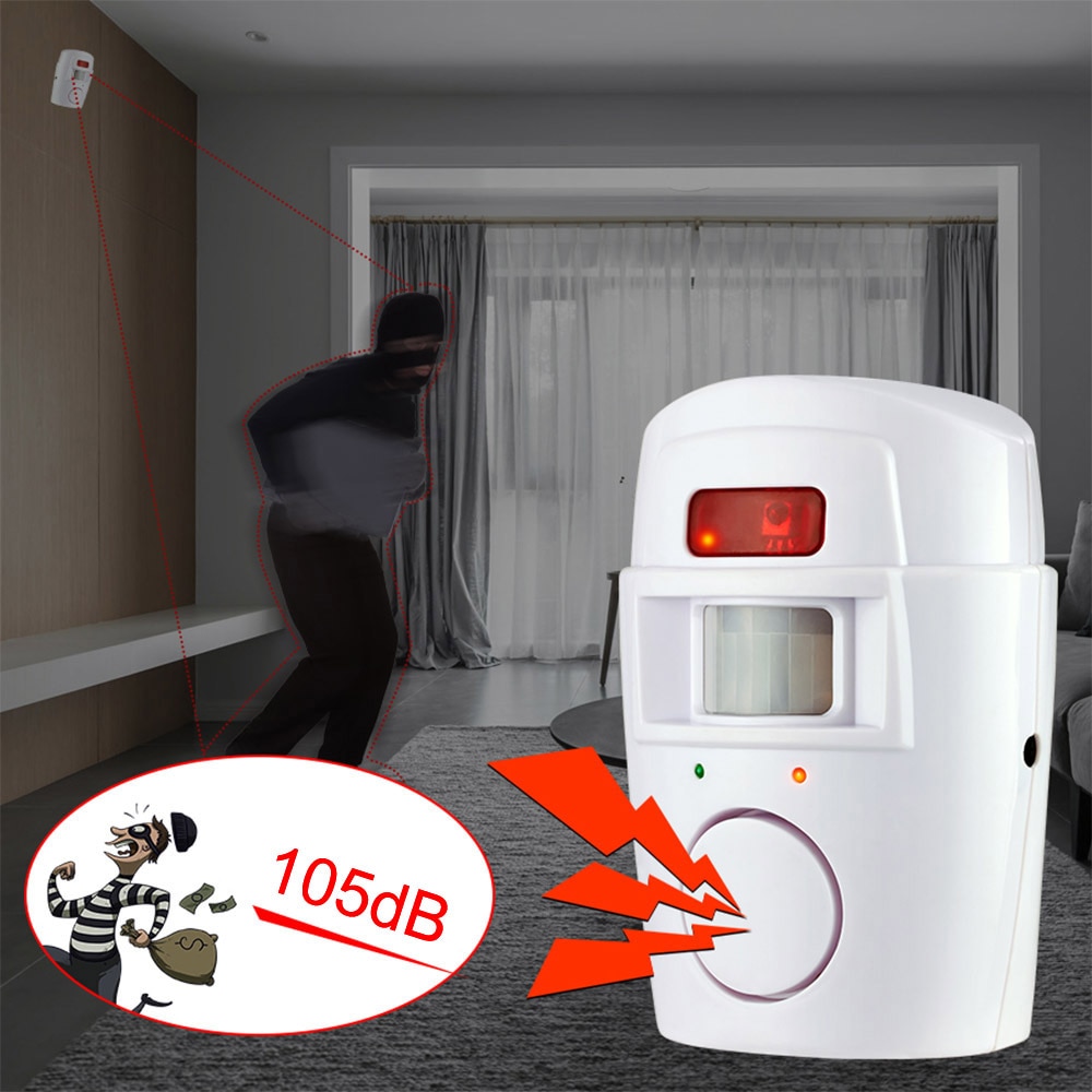 105db hemsäkerhet pir mp alert infraröd sensor stö... – Grandado