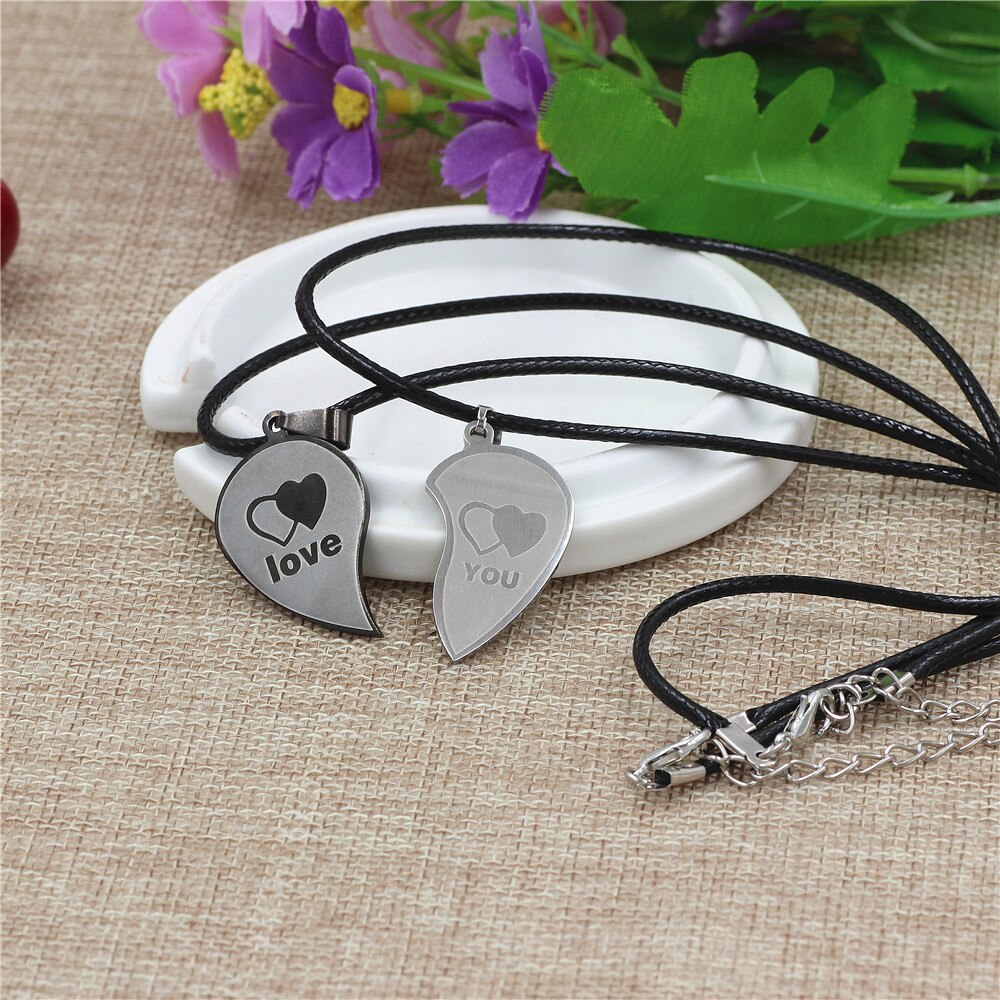 Heart-shape " Love You" Titanium steel C... – Grandado