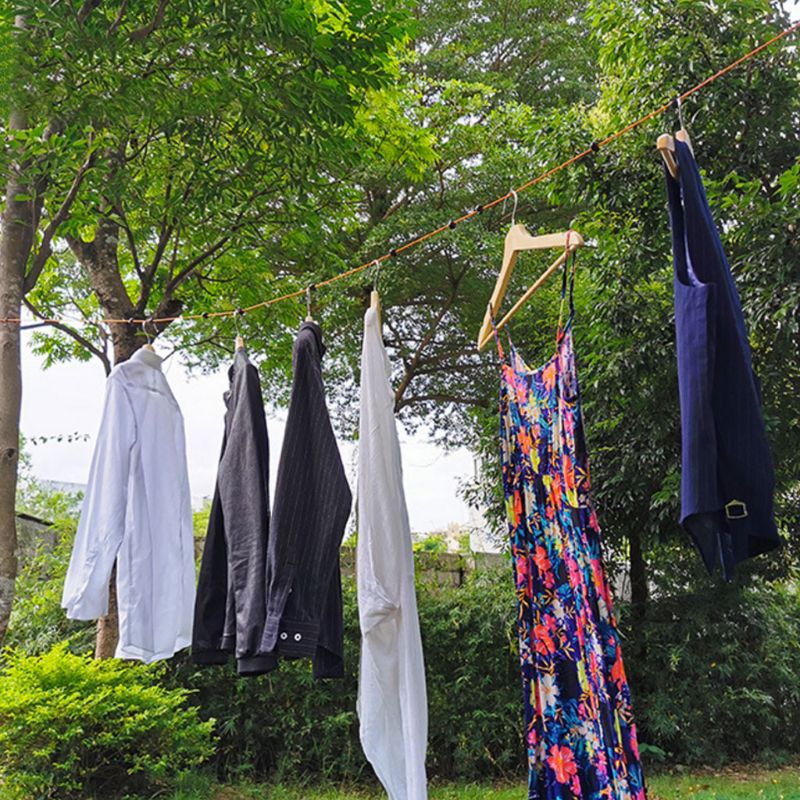 8m Portable Clothesline Retractable Drying Rack Ha... – Grandado