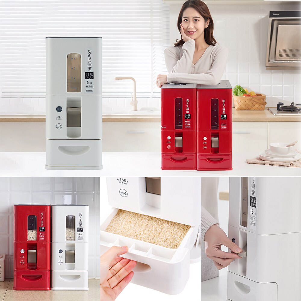 Rice Storage Box Sealed Rice Storage Box Cereal Gr... – Grandado