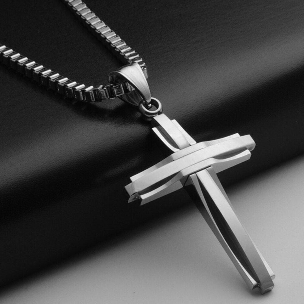 Hip-Hop Jewelry Men's Titanium Steel Cross Pendant... – Grandado