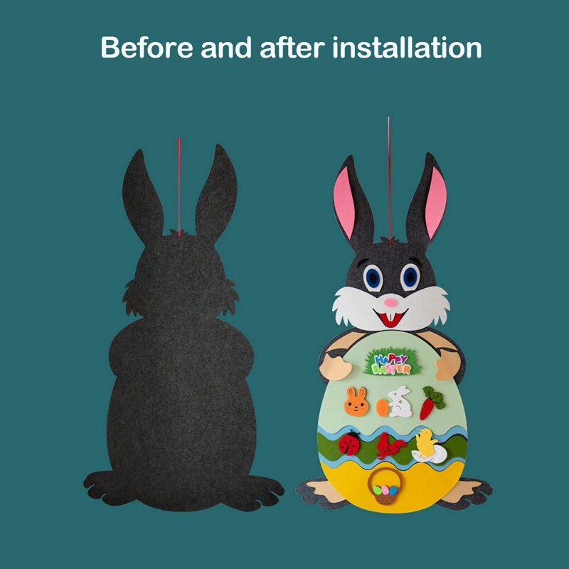 Easter Bunny Diy Home Decor Felt Pendant Wall Hang... – Vicedeal