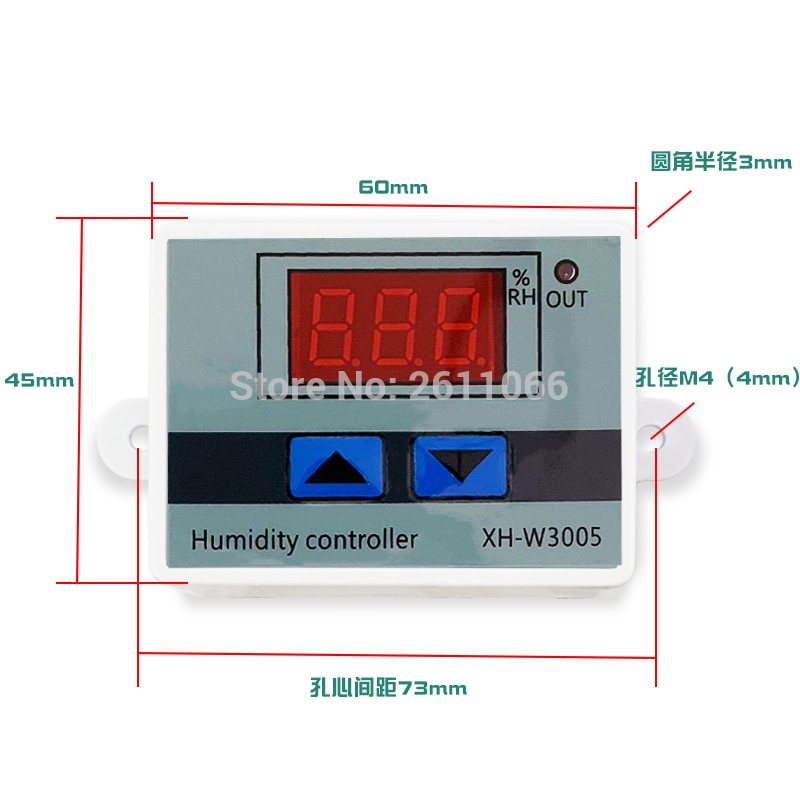 XH-W3005 12V 24V 220V Digitale Led Display Vochtig... – Grandado