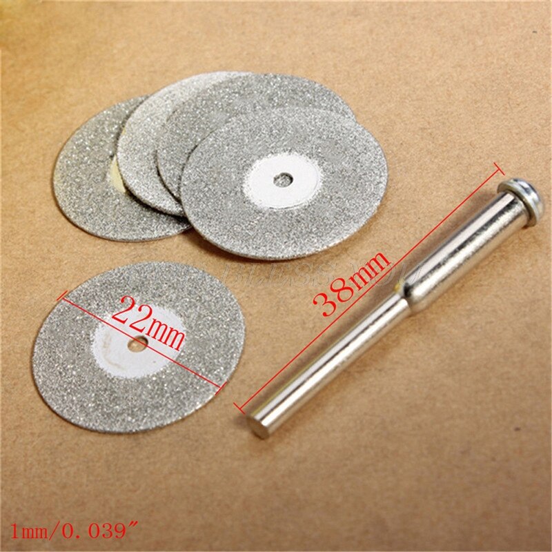 5Pcs 22mm Emery Diamond Cutting blades Drill Bit+1... – Grandado