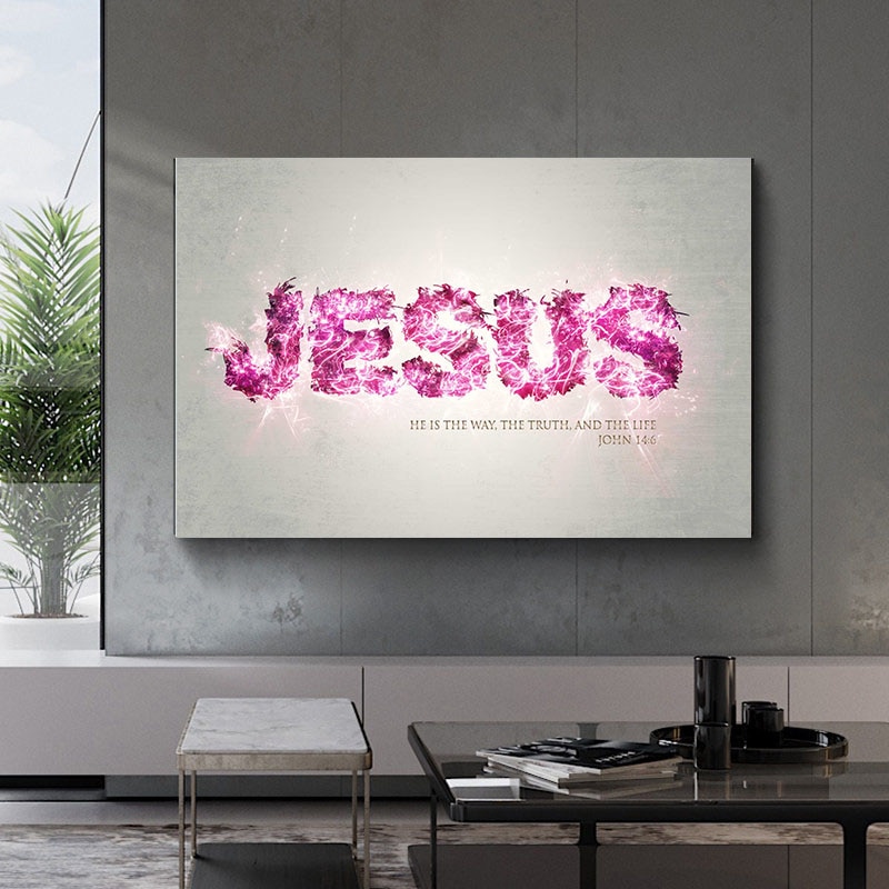 Posters and Prints Christian Jesus Letter Wall Art... – Grandado