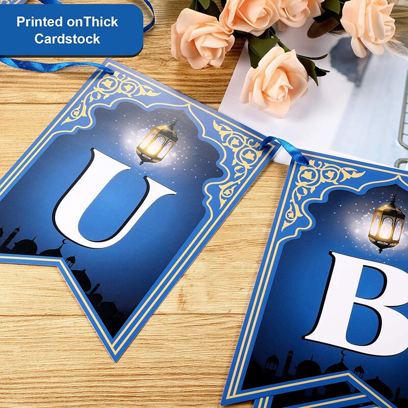 Ramadan Decorations Eid Mubarak banner Balloons Ai... – Grandado