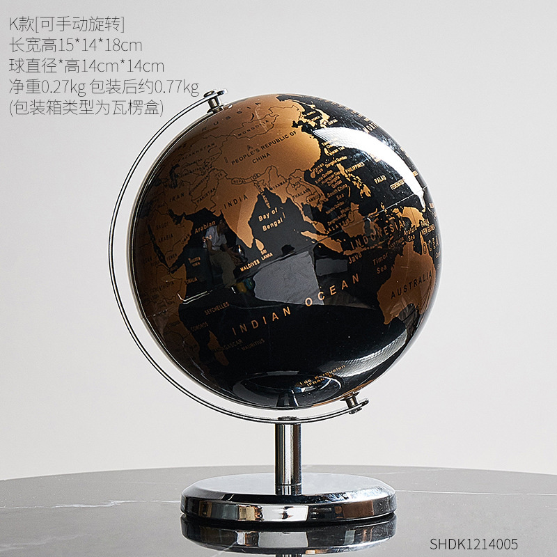 World Globe Figurines For Interior Geography Retro... – Grandado