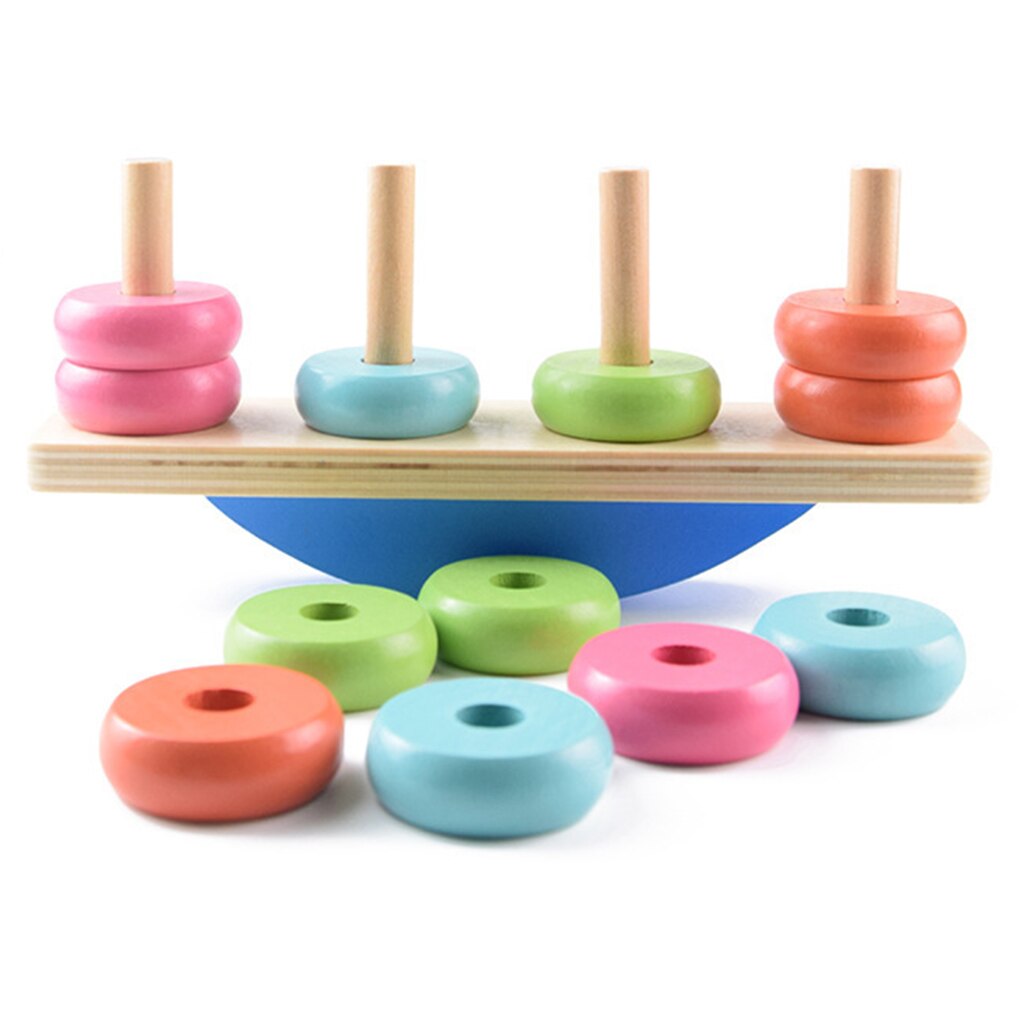Stacking Rings Stacker with Wooden Colorful Smooth... – Vicedeal