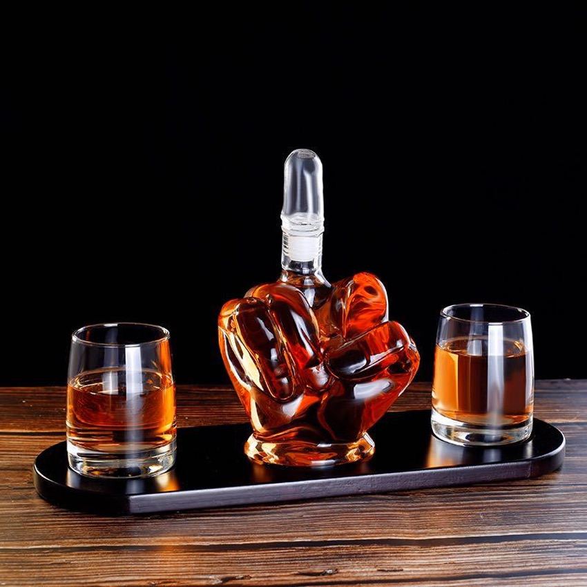 Finger Glass Whisky Vodka Wine Crystal Bottle Spir... – Vicedeal