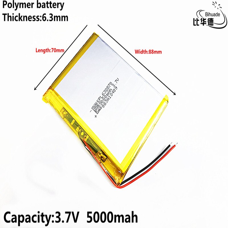 Good Qulity battery 3.7V,5000mAH 638870 (polymer l... – Grandado