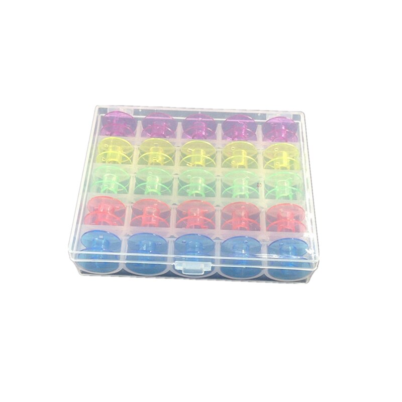 25Pcs/Set Bobbins Box Set Sewing Machine Spools Co... – Vicedeal