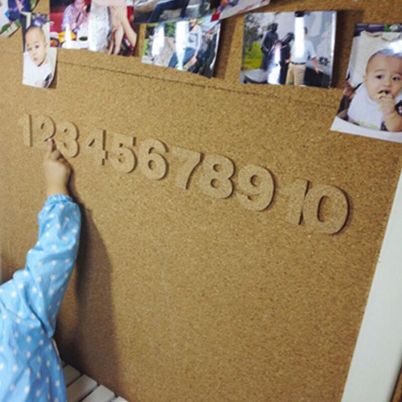 DIY Cork Wood 10 Number Sticker Set Self-stick Phe... – Grandado