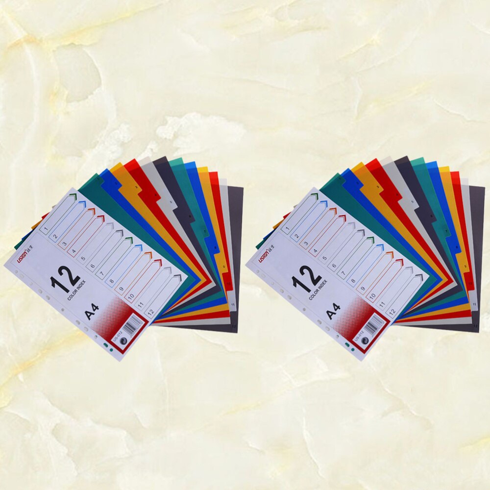 2Pcs Page Divider Colorful Classification Page Tab... – Vicedeal