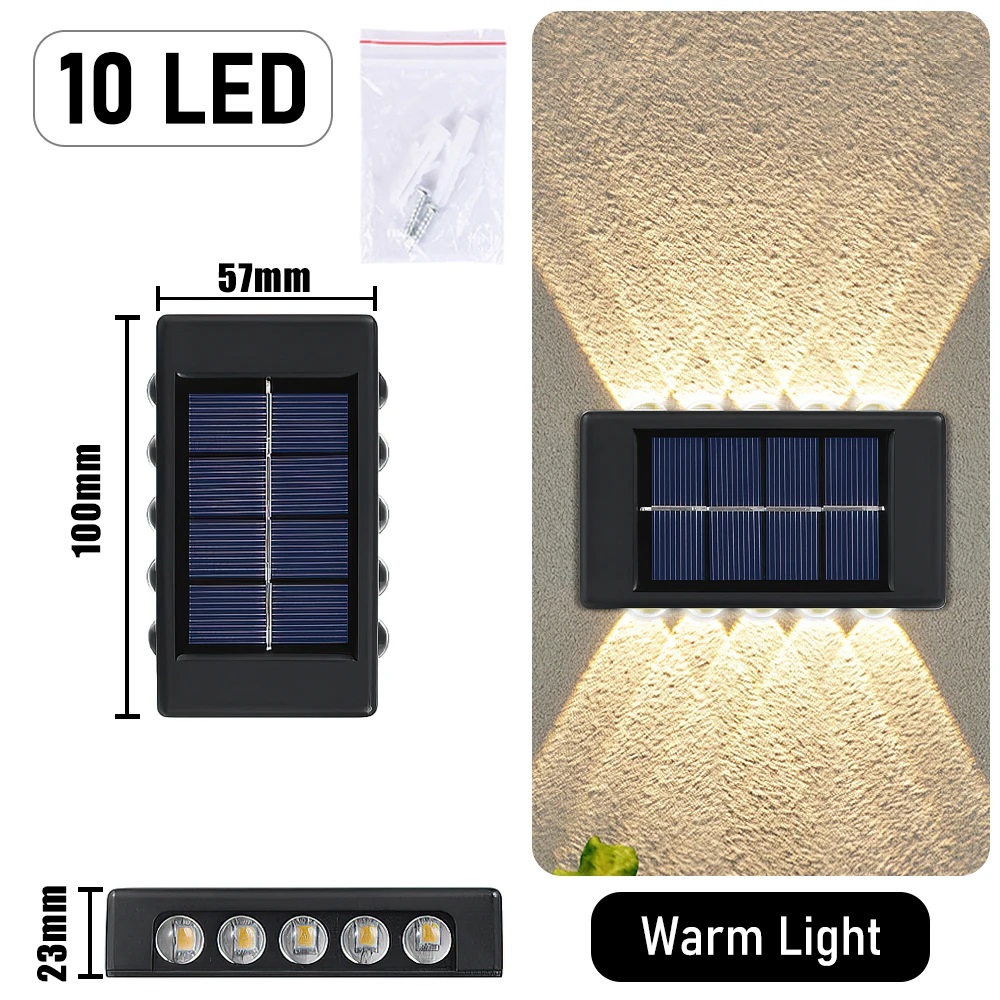 10/8/6/4LED Solar Wall Lamp Outdoor Waterproof Up ... – Grandado