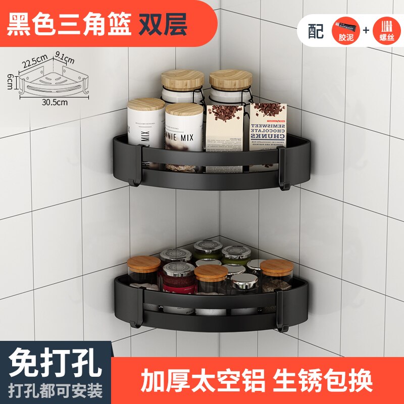 Kitchen corner shelf Corner dressing rack Wall han... – Vicedeal