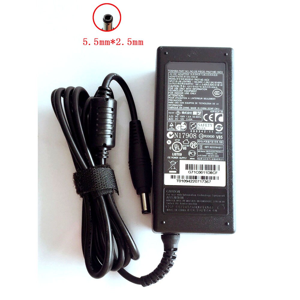 19V 3.42A 65W Ac Adapter Oplader Fit Voor Toshiba ... – Vicedeal