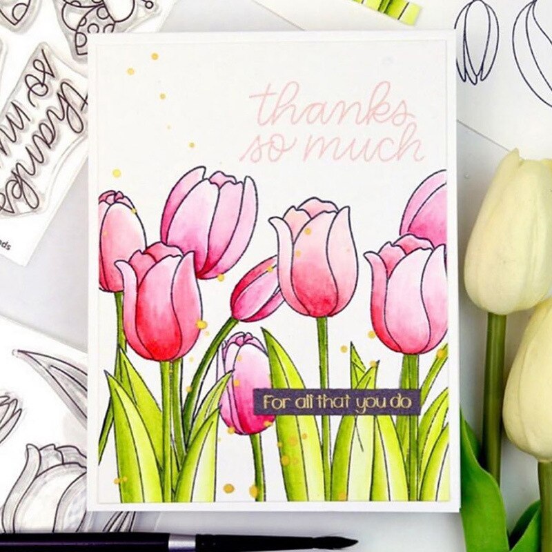 Reunion Tulip Metal Cutting Dies and Stamps Stenci... – Grandado