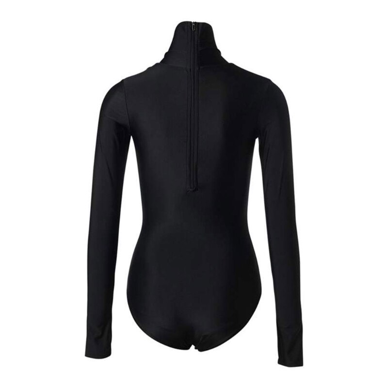 Women Monokini Swimsuit Rash Guard Turtleneck Zip ... – Vicedeal