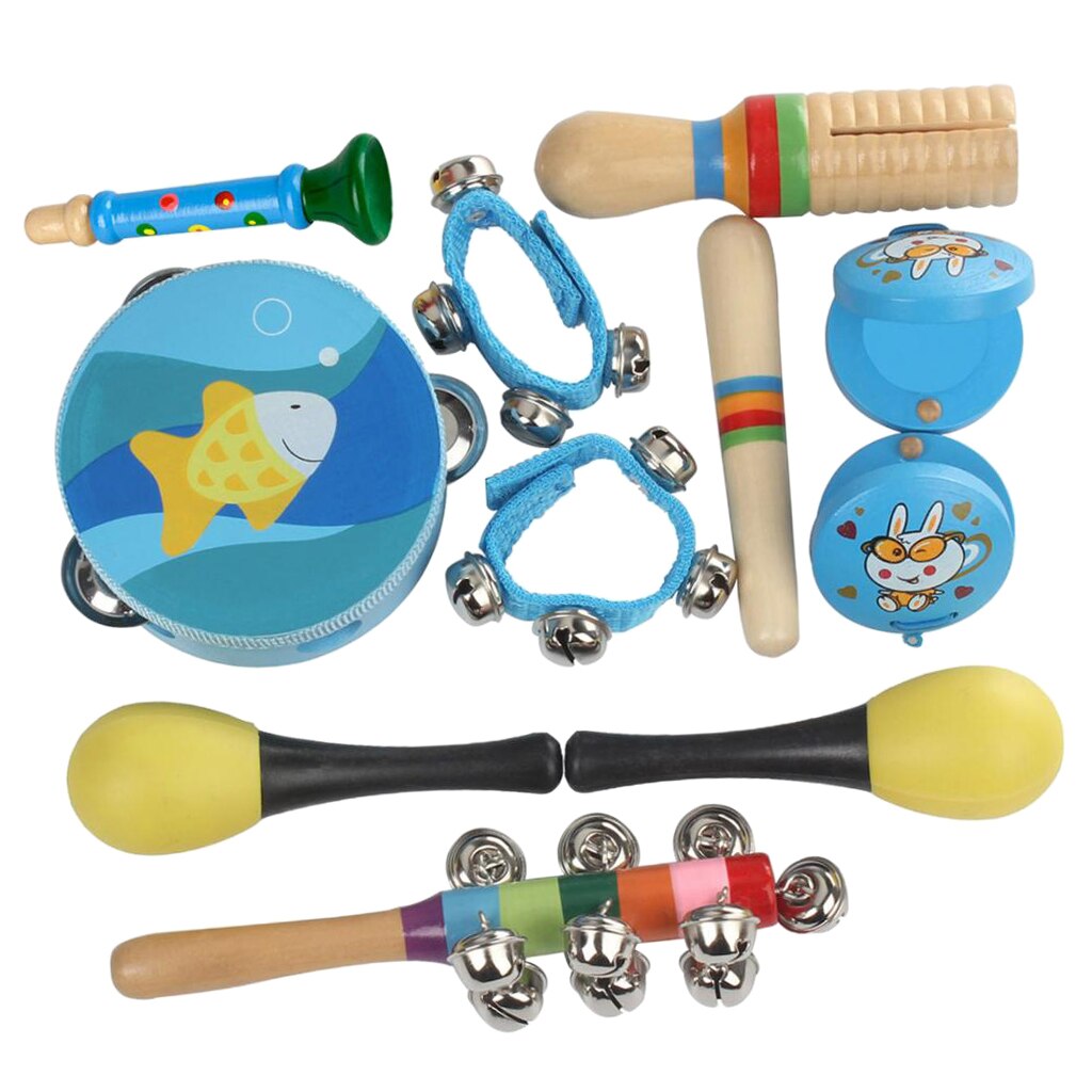 11 Pcs Music Rhythm Percussion Set For Children Ki... – Grandado