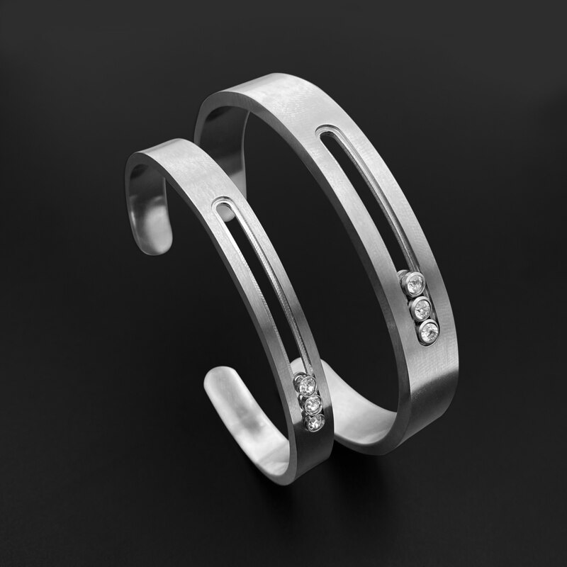 Lanruisha Simple Stainless Steel Open Unisex Bangl... – Vicedeal