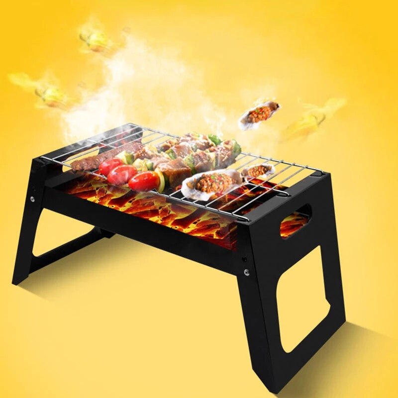 Portable Foldable Barbecue Grill Korean Charcoal B... – Grandado