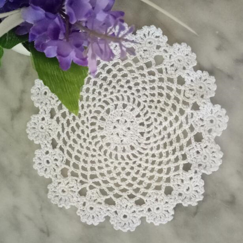 Napperon rond en dentelle de coton, tapis de Table... – Grandado