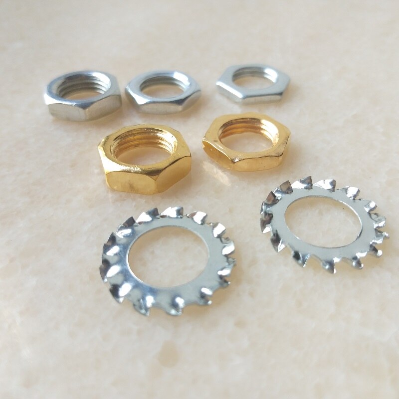 10pcs/lot Carbon steel color Zinc/Golden Nuts pitc... – Vicedeal