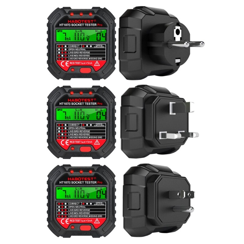 HT107 Socket Tester Spanning Lijn Tester Rcd Volta... – Vicedeal