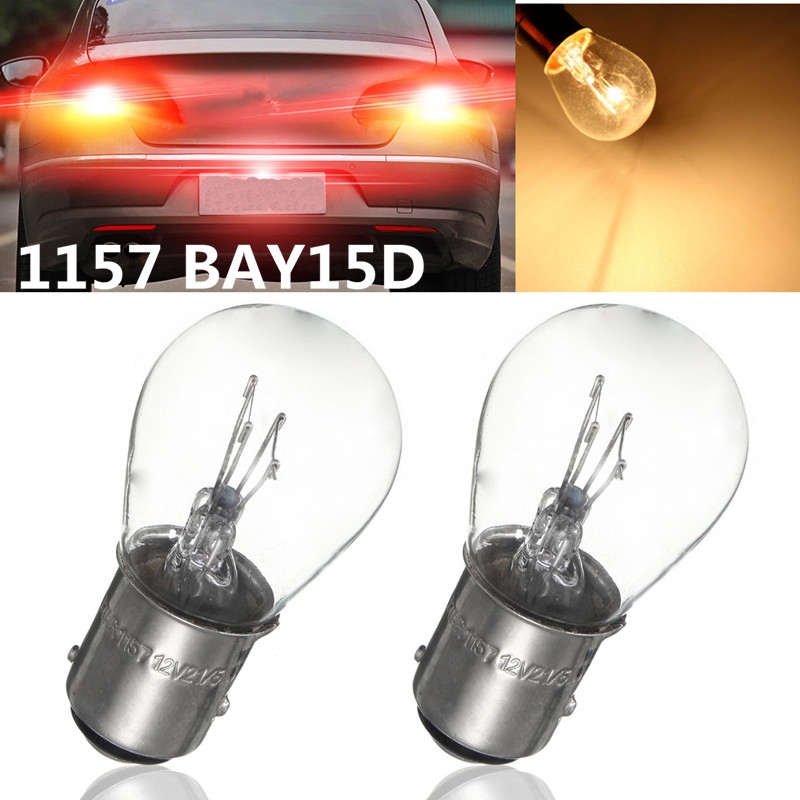10X 12V 1157 BAY 15D 21/5W Natural White Glass Dou... – Grandado