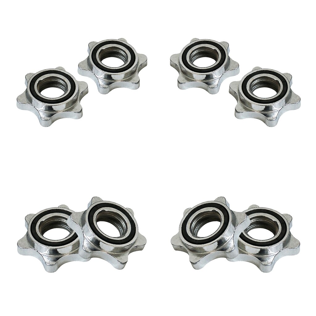 4 Pair Solid Dumbbell Lock Bar Hex Nut Barbells Ro... – Vicedeal